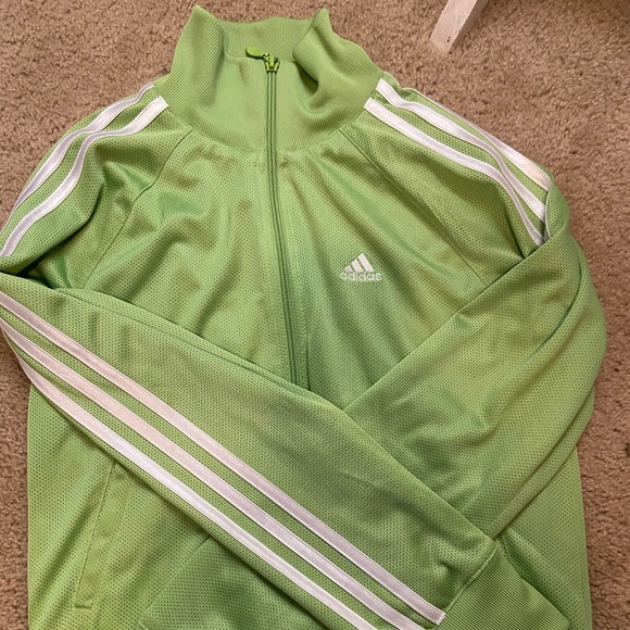 adidas | Jackets & Coats | Lime Green Adidas Track Jacket | Poshmark